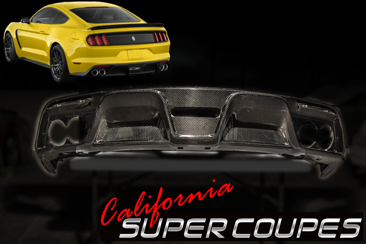 Carbon Fiber GT350 Rear Diffuser Ford Mustang Shelby 2015-2018 ...